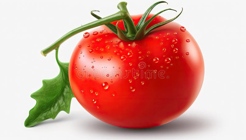 Nature S Ruby: Closeup of Tomato Isolated on White Background Stock ...