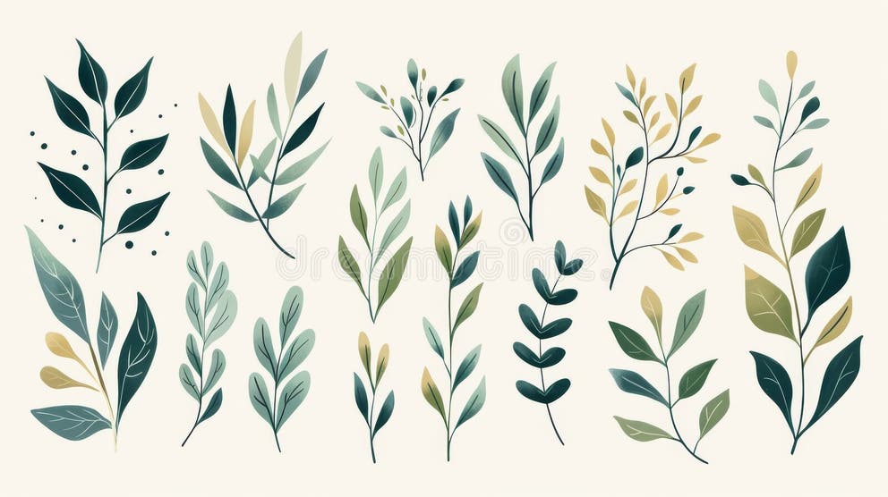 Nature S Spectrum: Artistic Gradient Leaf Designs Stock Photo - Image ...