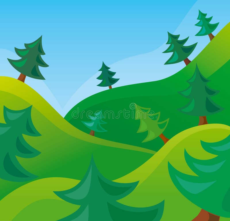 Nature Scene with Bamboos Along the Bridge Stock Vector - Illustration ... Nature Scene with Bamboos Along the Bridge Stock Vector - Illustration ...