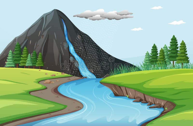 Water Falls Drawing Stock Illustrations – 525 Water Falls Drawing Stock ...
