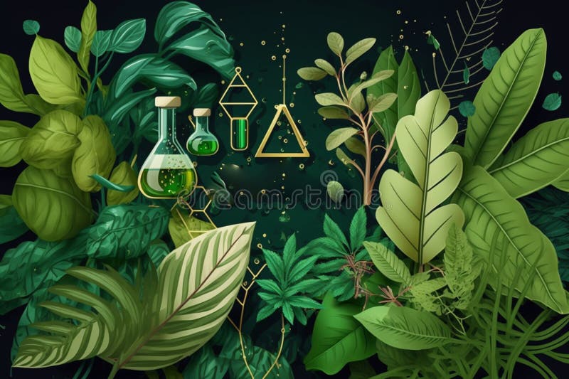 Nature and Science Biology Laboratory, Plant with Biochemical Structure ...