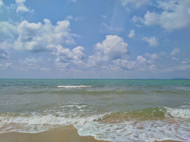 Nature, Sea View, Sky, Beautiful Clouds Stock Image - Image of clouds ...