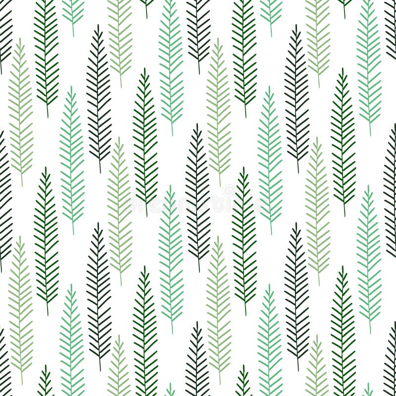 Nature Seamless Background. Stylized Trees Pattern Design. Natural ...