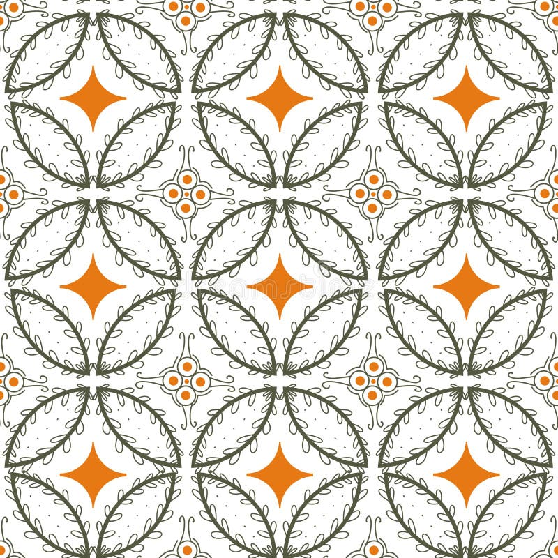Nature Seamless Pattern Inspired by Javanese Batik Kawung Stock Vector ...