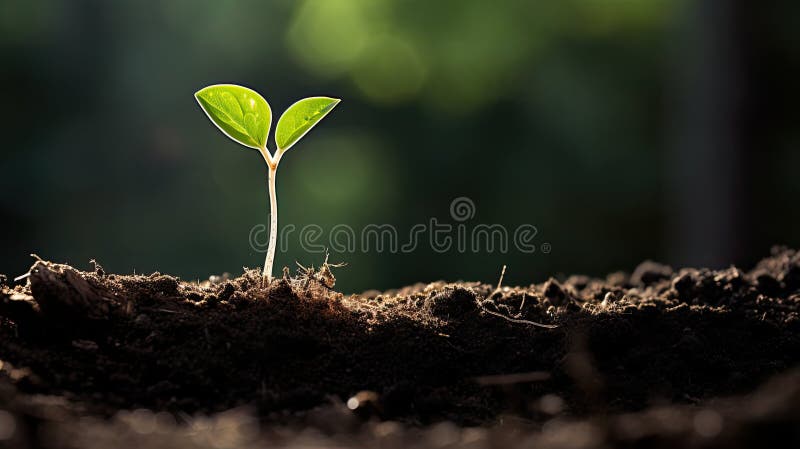 Nature seedling sprouting stock illustration. Illustration of farming ...