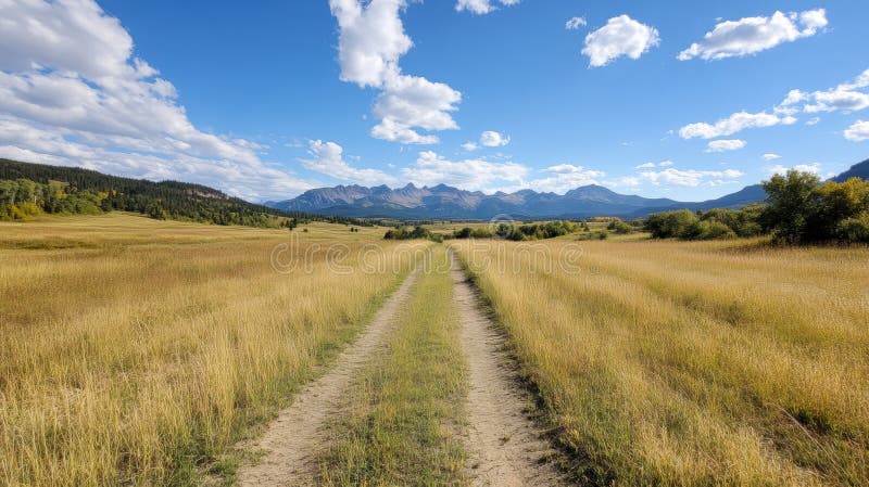 Nature Serenity, in Front of Vast Fields and Distant Mountains, Natures ...