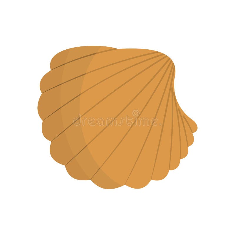 Nature Shell Icon, Flat Style Stock Vector - Illustration of nautilus ...