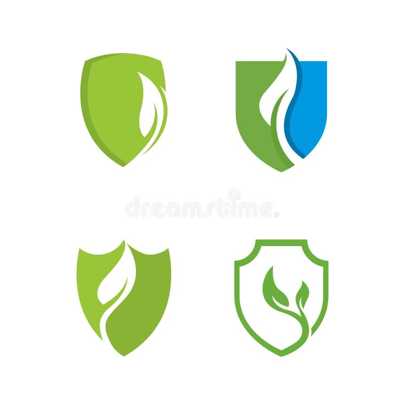Nature Shield, Bio Shield, Safe Nature Logo Vector Icon Illustration ...