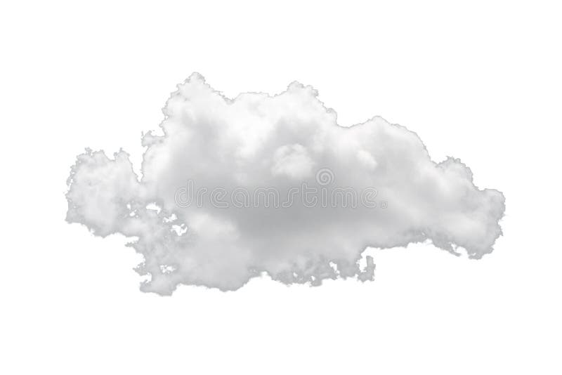 Nature Single White Cloud Isolated on White Background. Stock Image ...