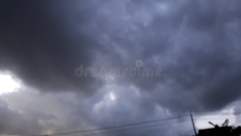 Nature in the Sky, Dark Gray Rain Clouds Covered when it Started To ...