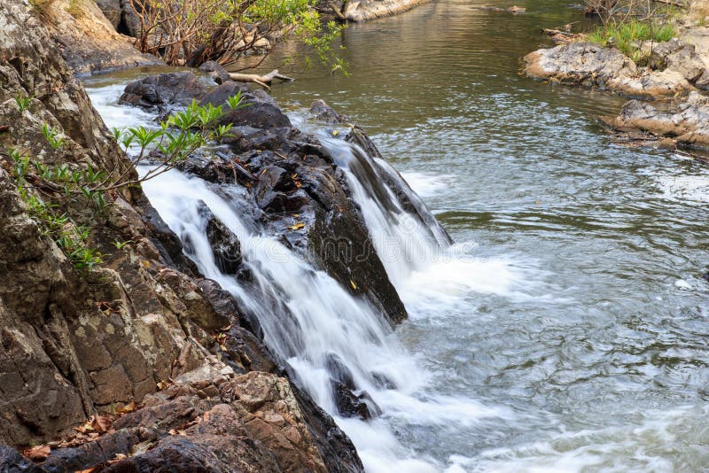 Nature Small Waterfall in the Forest Stock Photo - Image of natural ...