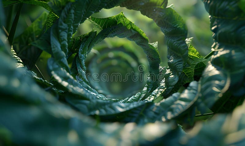 Nature Spiral Background 3d Design, Generated by AI Stock Illustration ...