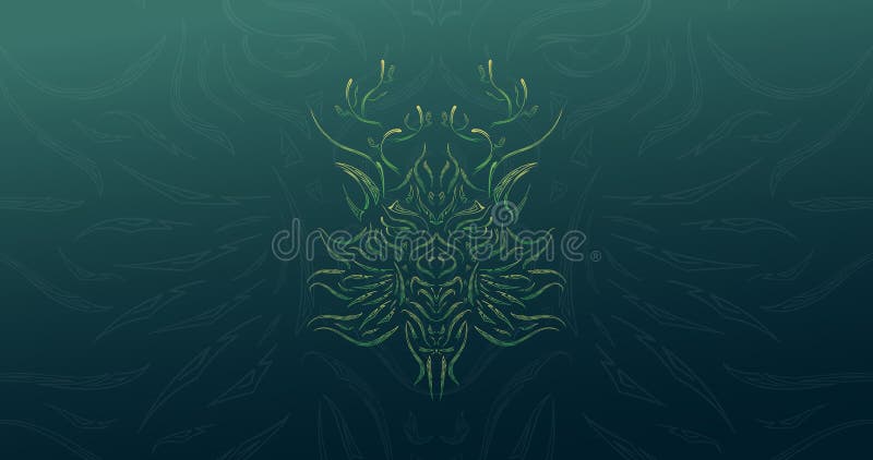 Nature Spirit Abstract Hand Drawn Illustration Background Stock Vector ...