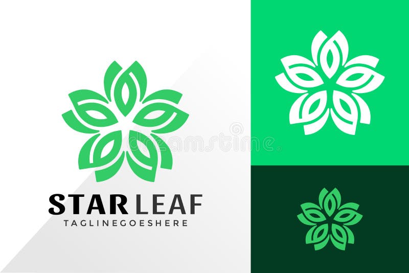 Nature Star Leaf Logo Vector Design, Creative Logos Designs Concept for Template Stock Vector ...