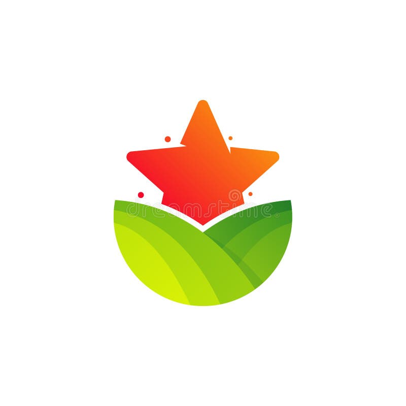 Nature Star Logo Design Vector Template. Farm Logo Concept Stock ...