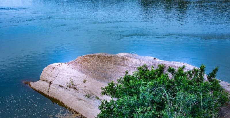 Nature Stone Slabs in River Stock Photo - Image of textured, rocky ...
