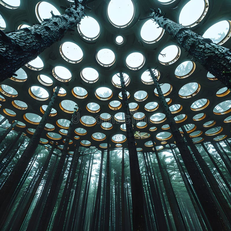 Nature Structure in Forest. Stock Illustration - Illustration of house ...