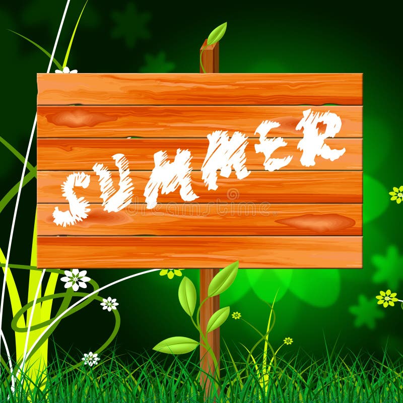 Nature Summer Represents Outdoors Rural and Natural Stock Illustration ...
