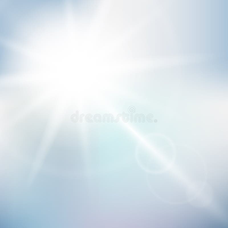 Nature Sunny Abstract Summer Background with Sun Stock Vector ...