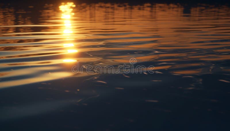 Nature Sunset Reflection on Water Creates a Tranquil, Vibrant Scene ...