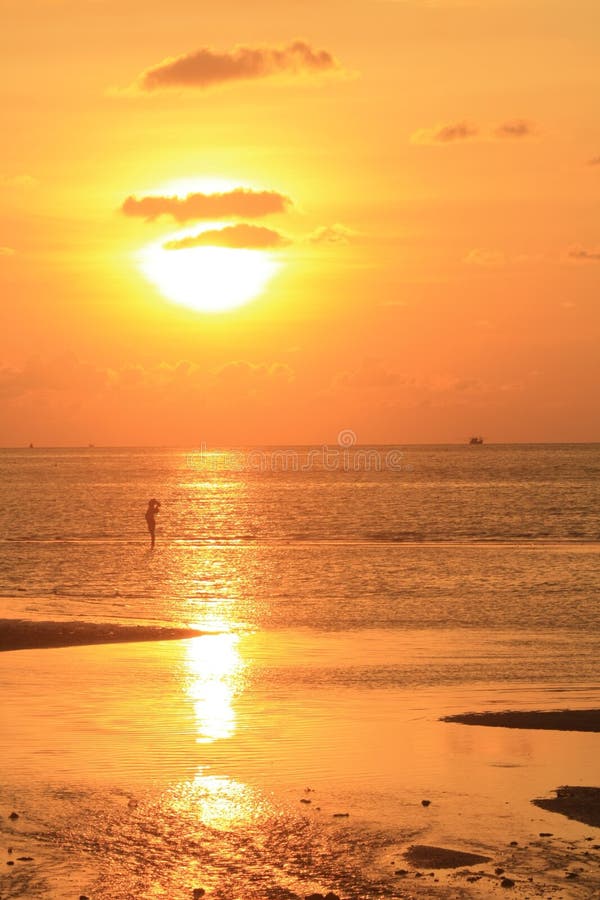 Sun stock photo. Image of seaview, sunset, nature, wallpaper - 43743886