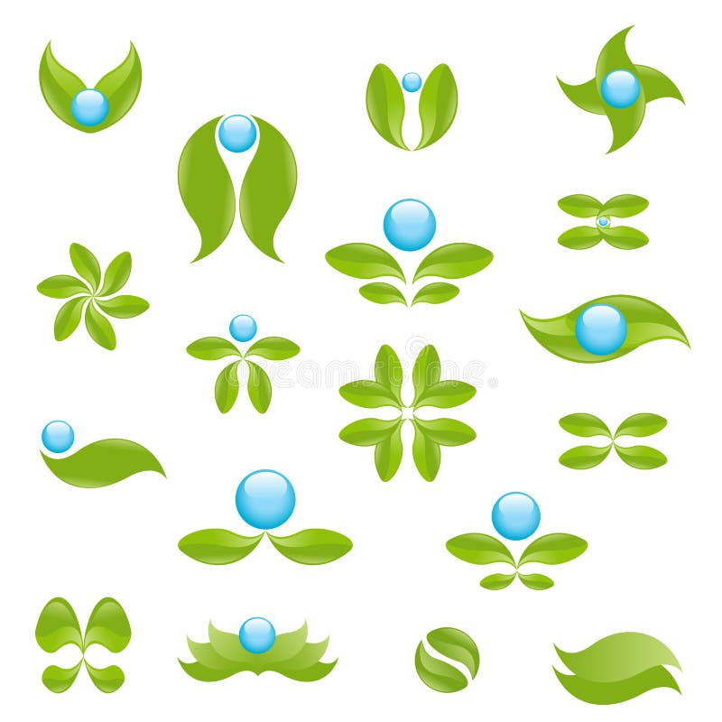 Nature symbols stock vector. Illustration of alternative - 6773267