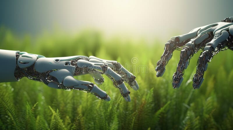 Nature and Technology Abstract Concept. Stock Illustration ...