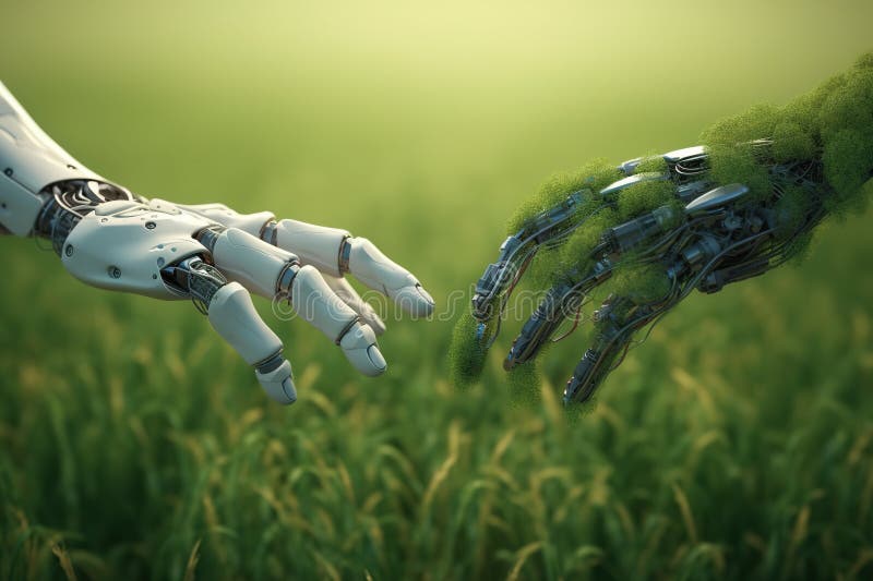 Nature and Technology Abstract Concept. Stock Illustration ...