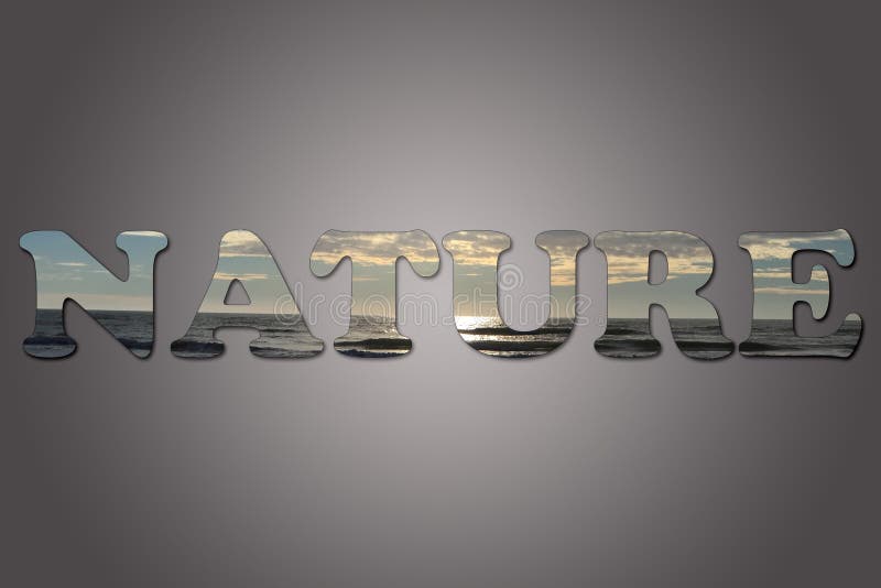 Nature text stock vector. Illustration of color, concept - 28304788