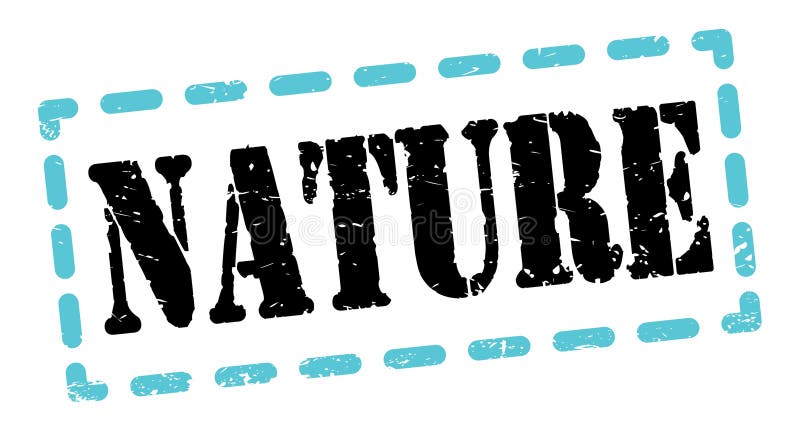 NATURE Text Written on Blue-black Stamp Sign Stock Illustration ...