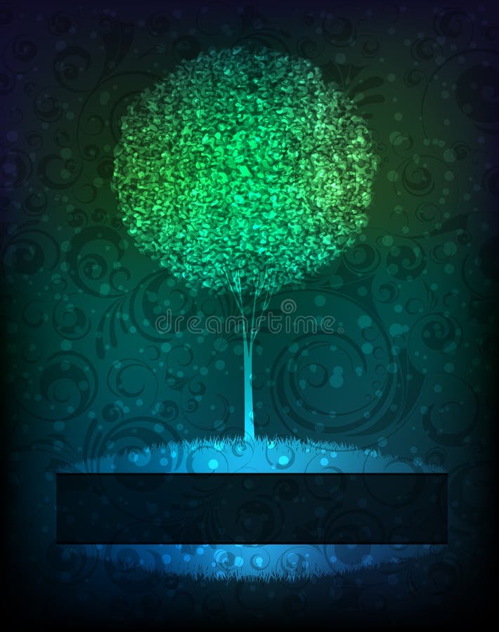 Abstract Bonsai Wisdom Background Stock Illustration - Illustration of ...
