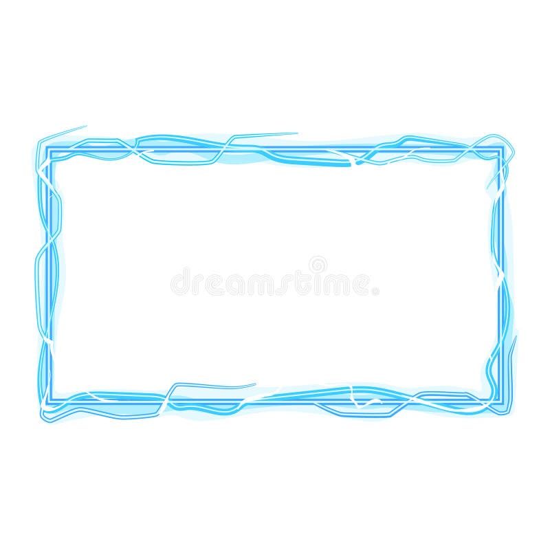 Nature Thunder Frame Cartoon Vector Illustration Stock Illustration ...