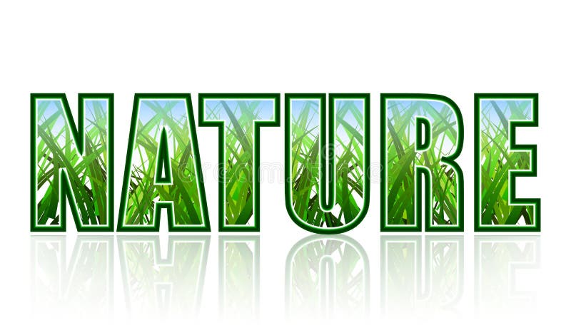 Nature title stock illustration. Illustration of text - 55152876