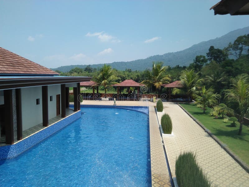 Nature Tours and Swimming Pools in Indonesia Stock Photo - Image of ...