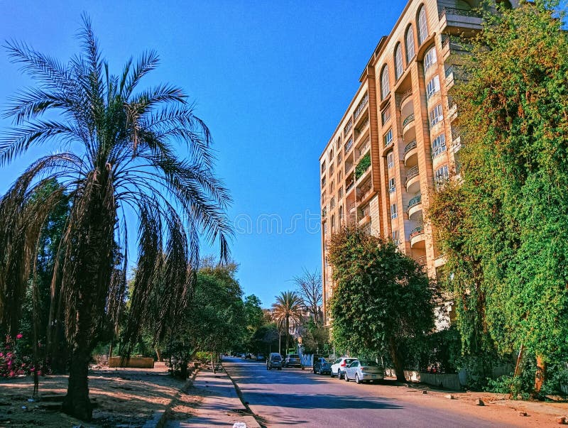 Maadi in Cairo in Egypt stock image. Image of condominium - 372722065