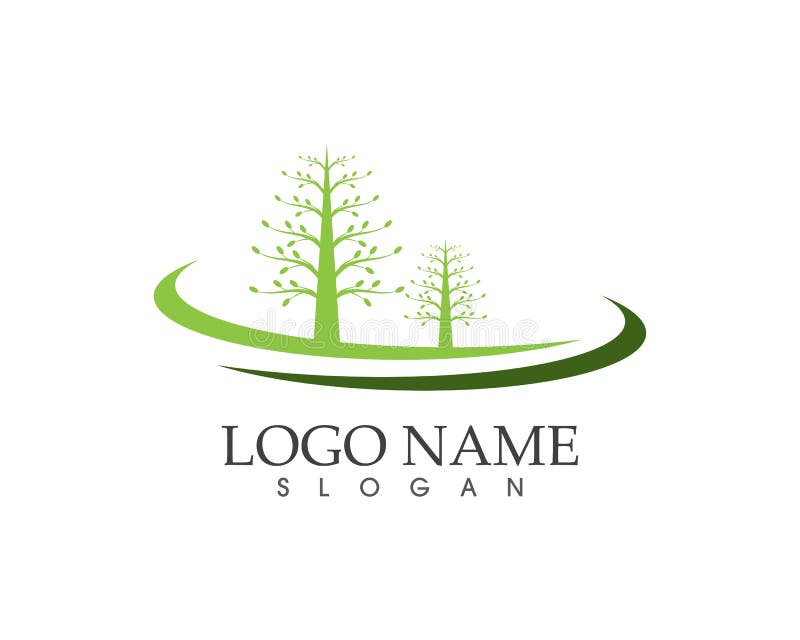 Nature Tree Road Logo Vector Illustration Stock Illustration ...