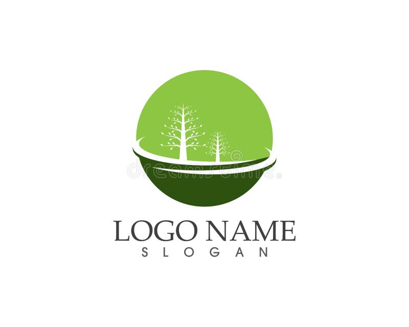 Nature Tree Road Logo Vector Illustration Stock Vector - Illustration ...