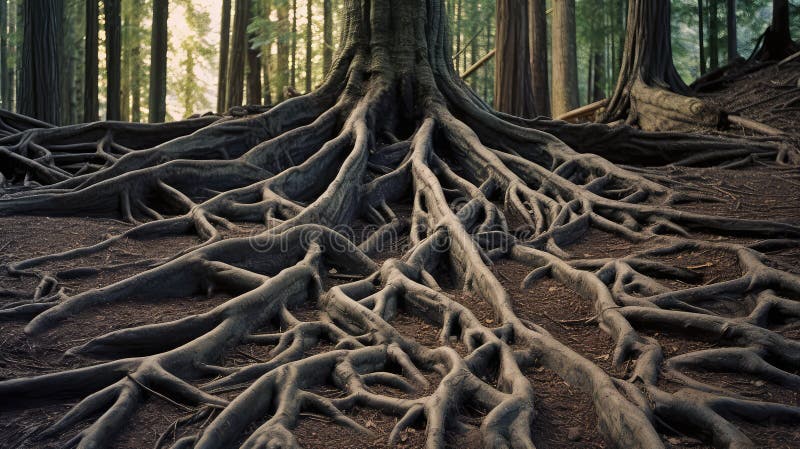 Nature tree root stock illustration. Illustration of root - 361881413