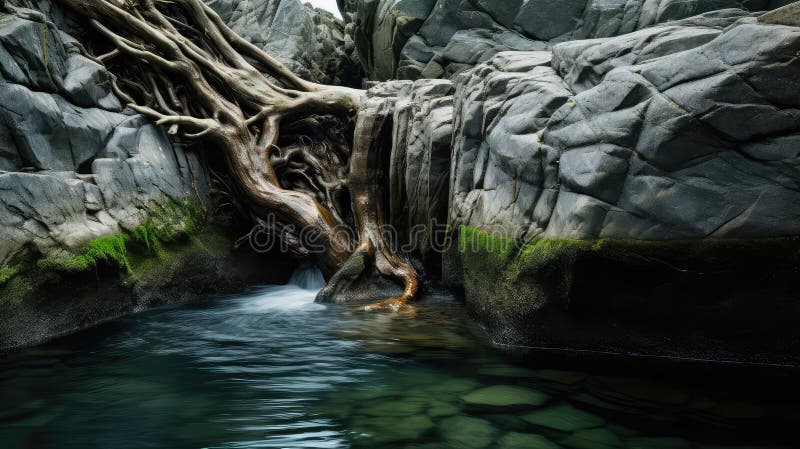 Nature tree root stock image. Image of adaptation, foundation - 360633433