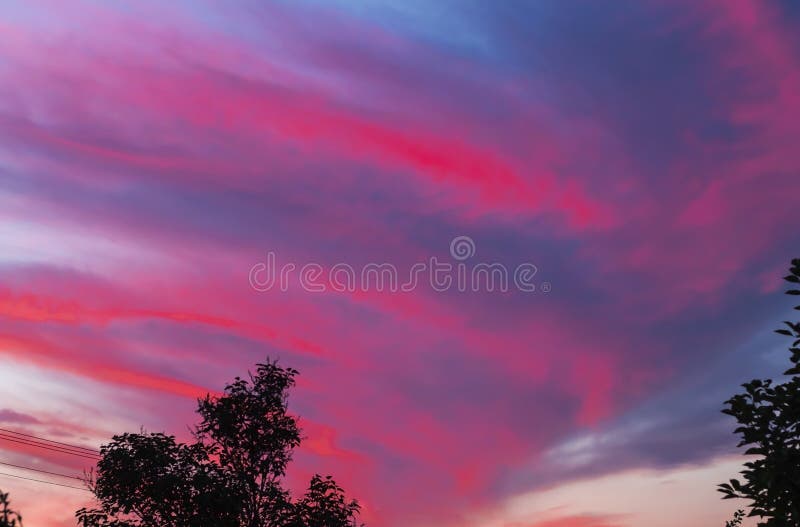 Nature in the Twilight Period, the Sky at Sunset Stock Photo - Image of ...