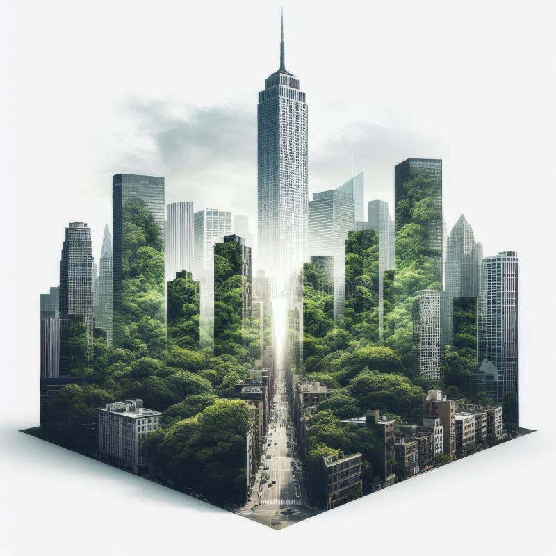 Concrete Jungle Transformed Stock Illustration - Illustration of ...