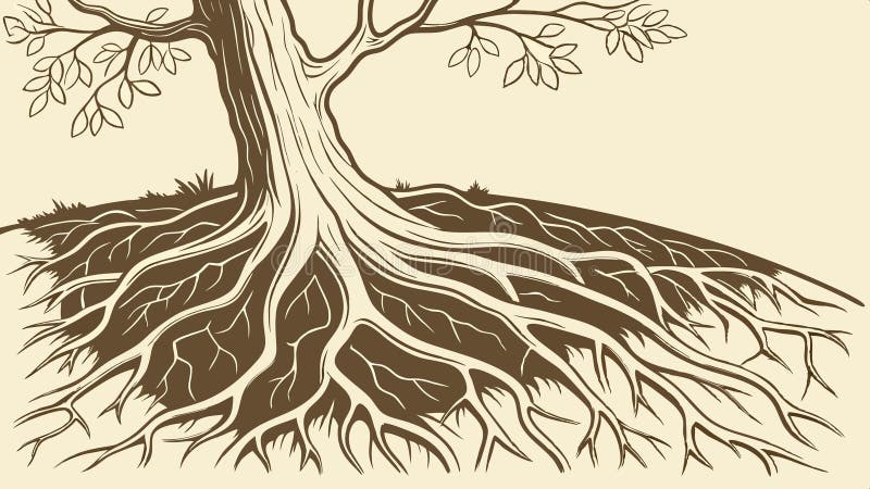 Tree Roots Illustration, Nature S Foundation in Vector Art Design ...