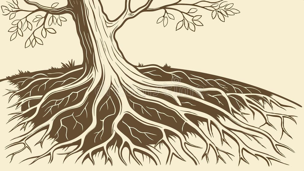 Tree Roots Illustration, Nature S Foundation in Vector Art Design ...