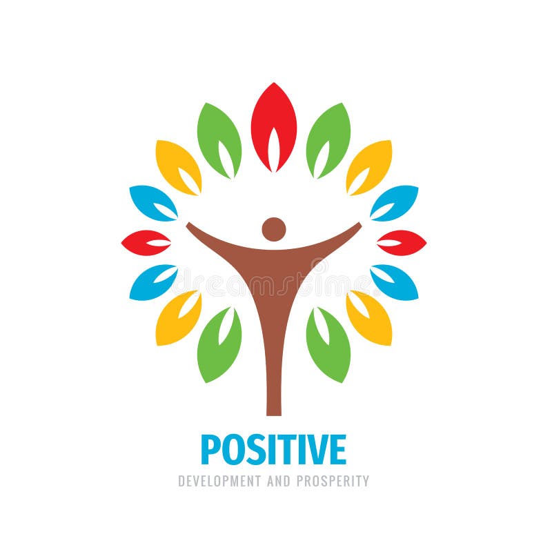 Nature Vector Logo Design. Tree with Colored Leaves Sign Stock Vector ...