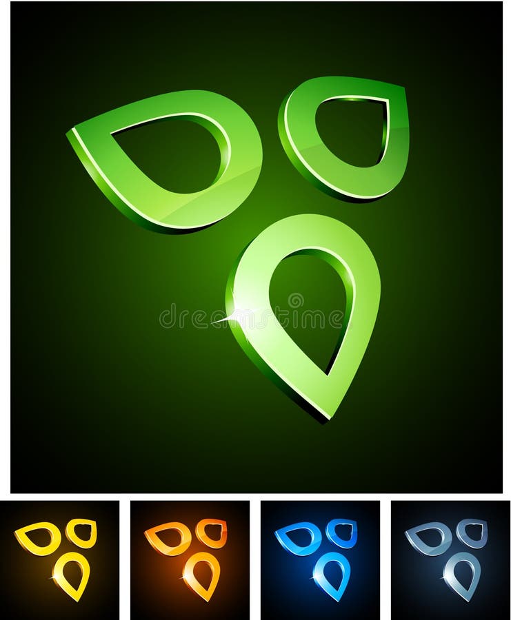 Set of nature symbols. stock vector. Illustration of design - 10593226