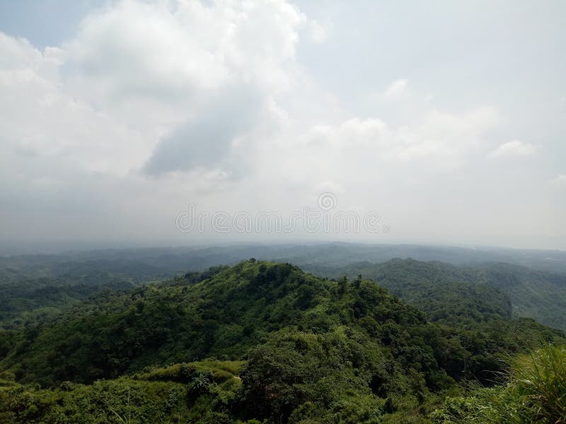 Nature view from hill stock photo. Image of cloudy, nature - 173413972