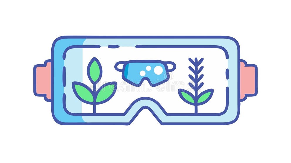 Nature VR Experience: Virtual Greenery Eco-Learning. Vector Design ...