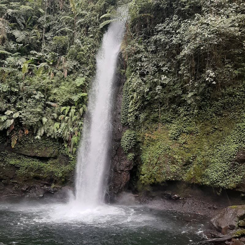 Nature Waterfall Cicurug Indonesia Stock Photo - Image of rock ...