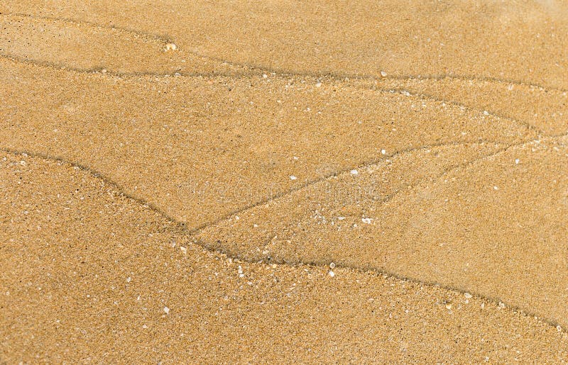 Nature Wave Pattern on Sand Beach Stock Image - Image of beach, yellow ...