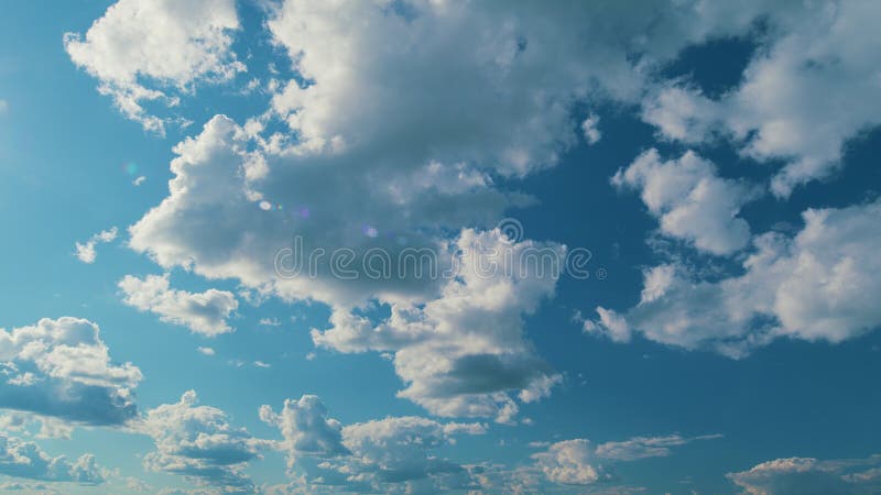 Nature Weather Blue Sky. Volumetric Light Effect. Nature Weather Blue ...